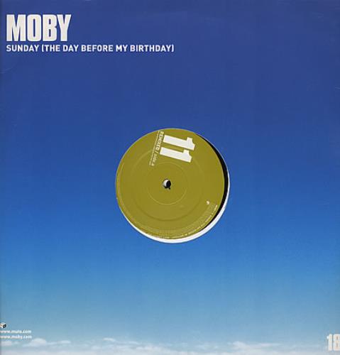Moby Sunday [The Day Before My Birthday] European Promo 12" vinyl ...